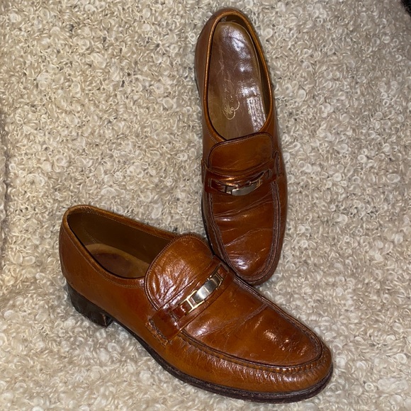 Florsheim | Shoes | Vintage Florsheim Mens Brown Leather Penny Loafers ...